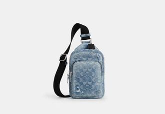Coach Racer Sling Pack Aus Loved-Signature-Denim