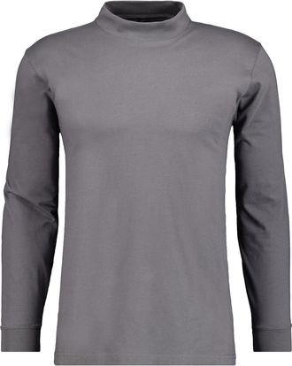 Ragman Herren RAGMAN Stehkragenshirt langarm Gr. 3XL, Schiefer-028