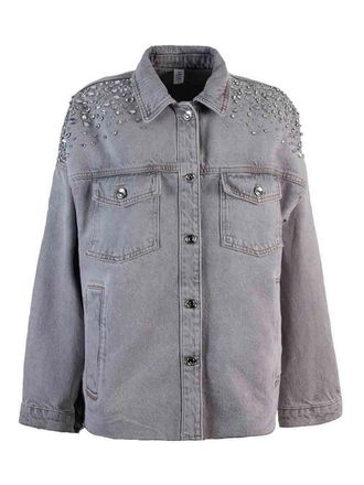 Liu Jo Veste En Jean - Gris