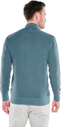 Engbers Cardigan Herren Strick-Cardigan in Jacquard-Struktur, Petrolblau