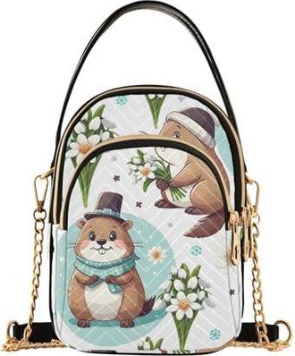 Mnsruu Sac à bandoulière pour femme, sac à dos mignon avec sangle réglable