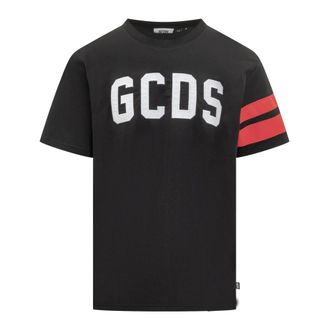 GCDS Gcds, Homme, Tops, Noir, Taille: XL Logo Regular T-Shirt