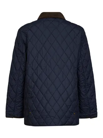 Polo Ralph Lauren Mens Barn Jacket Blue Quilted Nylon Recycled Polyester Bomber