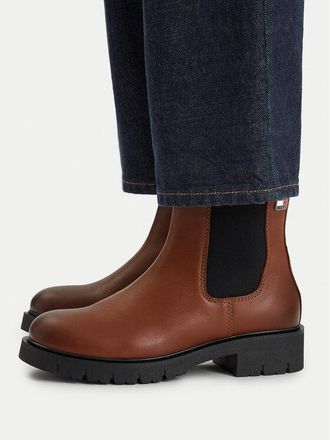 Tommy Jeans Klassische Stiefeletten Tjw Cleated Chelsea Boots EN0EN03105 Braun