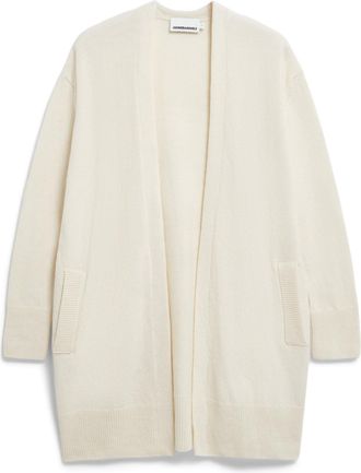 Armedangels Damen Strickjacke Loose Fit aus Bio-Woll Mix KASSANDRAA Loose Fit Oatmilk