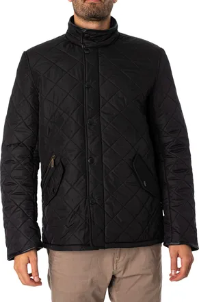 Barbour Powell Steppjacke, Schwarz