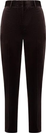 Moorer Pantalons Sabry Coupe Slim Taille Haute - Femme - Pantalons - Brun - Taille: 36 FR