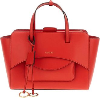 Hidesins Femme, Sacs, Rouge, Taille: ONE Size Sac cabas en cuir avec poign&eacute;e sur le dessus