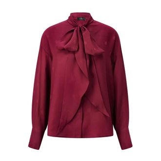 Etro Seidenbluse mit Bindungsdetail - - Blouses & Shirts - Damen - Rot - S