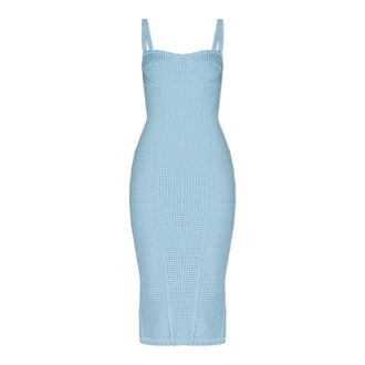 Dolce & Gabbana H&auml;kelkleid mit Tr&auml;gern - - Dresses - Damen - Blau - XS