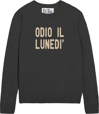 MC2 Saint Barth Femme, Pulls, Noir, Taille: 40 FR Maille ras du cou