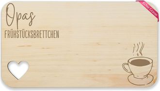 Shirtracer Holz Herz - Fr&uuml;hst&uuml;cksbrett - Opas Fr&uuml;hst&uuml;cksbrettchen Opa Geschenkidee Opi Geburtstagsgeschenk Gro&szlig;vater Geschenk - 22,5x12,5 - Holz - geschenke f&uuml;r 
