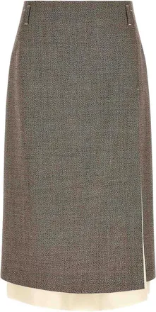 Tela Jupe Midi - Beige