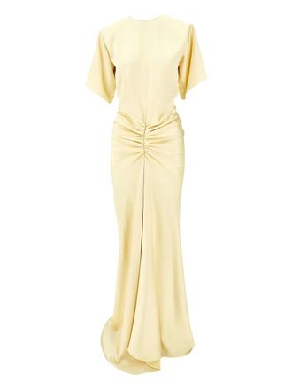 Andamane Iris ruched maxi dress - Jaune