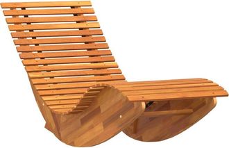 vidaXL Vidaxl - Chaises longues berçantes 2 pcs Marron 154 x 60 x 74 cm