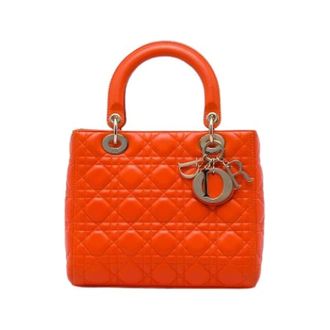 Dior Pre-owned Cuir sacs-dior - Femme - Pre-owned - Orange - Taille: ONE Size