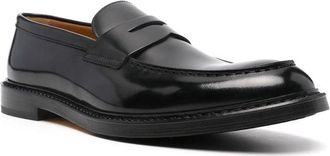 Doucal's Penny-Slot Calf Leather Loafers - Black