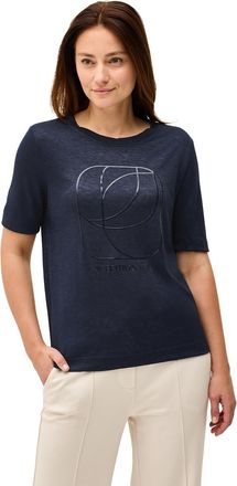 Cecil Damen B323522 Shirt mit tonalem Print, Urban Navy Blue, XXL