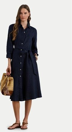 Lauren Ralph Lauren Hemdkleid 200P13686002 Dunkelblau Regular Fit