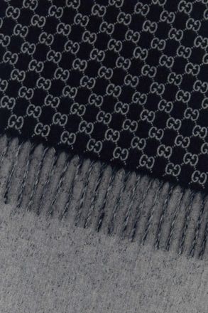 Gucci Logo Scarf - Navy