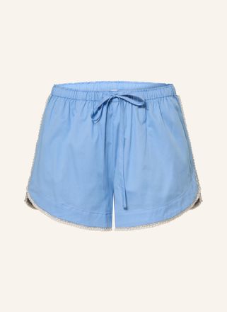 Sandro Sandro Shorts Mit Schmucksteinen Und Schmuckperlen blau