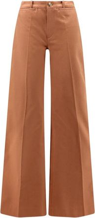 Chlo&eacute; Femme, Pantalons, Brun, Taille: 40 FR Pantalon &Eacute;vas&eacute; Taille Haute