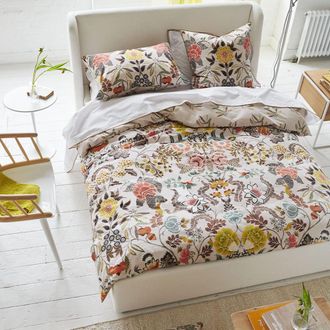 Designers Guild Bettbezug, Brokat Sepia, 240 x 220 cm, Mittelbeige