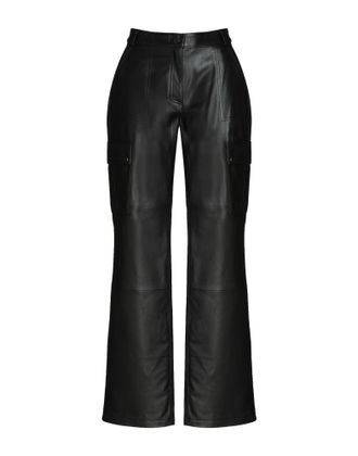 8 by YOOX LEATHER CARGO SLIM-FIT PANTS