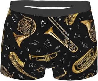 Generic Boxer Homme Instruments De Musique Boxer en Classique Doux Fitted Cale&ccedil;ons Coupe &Eacute;lastique Cale&ccedil;ons Boxer, pour Petit Ami, Anniversaire, M