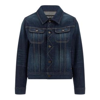 Tom Ford Japanese Stonewashed Denim Jacket - - Jackets - Damen - Blau - XS