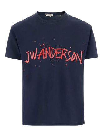 J.W.Anderson T-Shirt mit Logo-Print - Blau