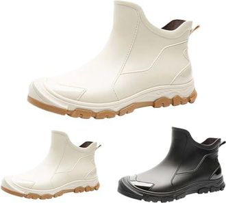 Generic Wellies Bottes de pluie courtes en caoutchouc durable pour homme - Imperm&eacute;ables et antid&eacute;rapantes - Pour le jardinage, la p&ecirc;che, lagriculture, la prom