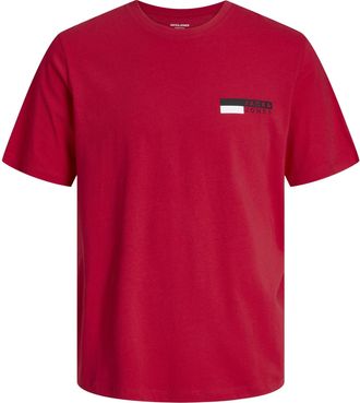 Jack & Jones Herren Rundhals T-Shirt JJECORP Logo - Regular Fit S M L XL XXL, Größe:XL, Farbe:True Red P4 Small Print 12233999