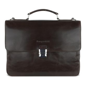 Bugatti Romano Aktentasche medium, Laptoptasche aus echtem Leder, Businesstasche 11, B&uuml;rotasche mit Laptopfach in braun (Braun)