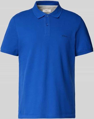 s.Oliver Red Label Regular Fit Poloshirt aus Baumwoll-Piqu&eacute; mit Label-Stitching