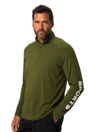 JP1880 Jay-PI Sports, Herren, Große Größen, Active, Funktionshirt, RV, Raglan, Ärmelprint, Flexnamic, 1/Active, Funktionshirt, RV, Raglan, Ärmelprint, Flexna