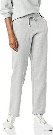 Amazon Essentials Pantalon de Survêtement Droit avec Cordon de Serrage pour Femmes, en Polaire (Disponible en Grande Taille) Femme, Gris Chiné, XXL