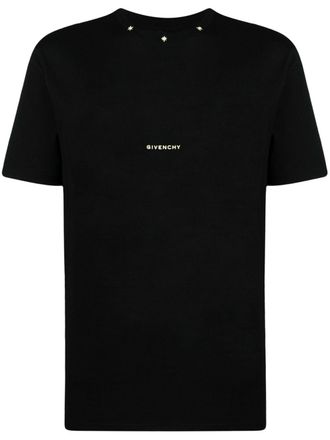 Givenchy t-shirt à logo et étoiles brodées - Noir