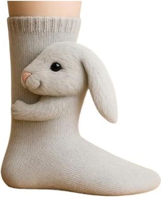 Generic Chaussettes tricot&eacute;es en forme danimal, chaussettes confortables pour femme, Animaux4, taille unique