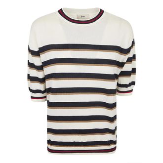 Herno Femme, Pulls, Blanc, Taille: 38 FR T-shirt en jersey compact