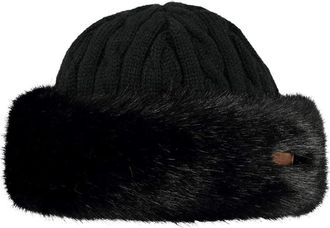 Barts Unisex Fur Cable Bandhat Baskenm&uuml;tze, Schwarz (Black 0001), One Size (Herstellergr&ouml;&szlig;e: Uni)