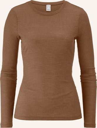 Hessnatur Hessnatur Hessnatur Longsleeve Warm Touch Aus Bio-Schurwolle Und Tencel Lyocell braun
