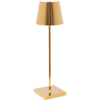Zafferano Poldina Pro Glossy Gold LED-Tischleuchte, wiederaufladbar und dimmbar mit einer Akkulaufzeit von bis zu 12 Stunden