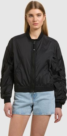 Khujo Blouson KHUJO TUVAY, Damen, Gr. XXL, schwarz, Web, 100% Nylon, unifarben, regular fit h&uuml;ftlang, eingesetzt Rippb&uuml;ndchen, Jacken Blouson
