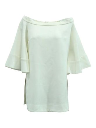 Ellery Schulterfreie Elize Bluse mit Glocken&auml;rmeln - Wei&szlig;