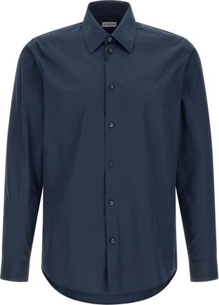 Burberry Homme, Chemises, Bleu, Taille: M Chemise en popeline de coton coupe classique