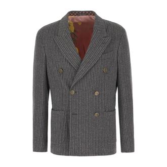 Etro Multicolor Blazer aus Wollmischung - - Jackets - Herren - Grau - L