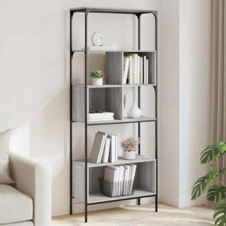 vidaXL Vidaxl - Bücherregal 5 Böden Grau Sonoma 76x33x188,5 cm Holzwerkstoff 653337