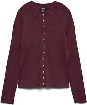 Vero Moda Vmsiri Ls Poloneck Pullover Pull, Vin, L Femme