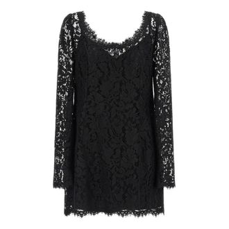 Dolce & Gabbana Cordonetto-Spitzen-Minikleid - - Dresses - Damen - Schwarzk - M